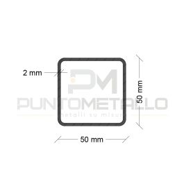 FERRO TUBOLARE QUADRO 50X50X2 MM ZINCATO DA NASTRO